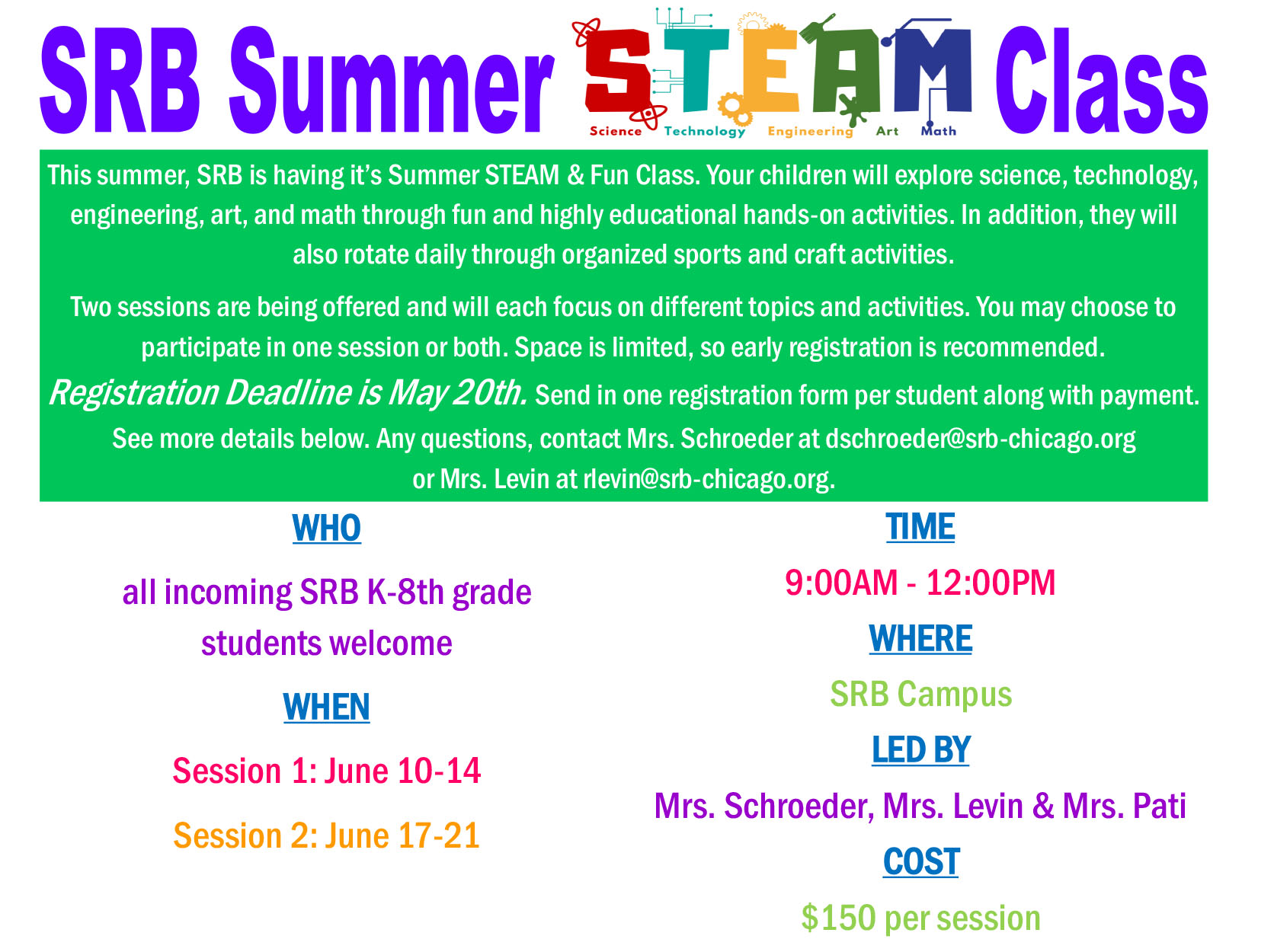2024 SRB SUMMER STEM CAMP FLYER | St. Robert Bellarmine